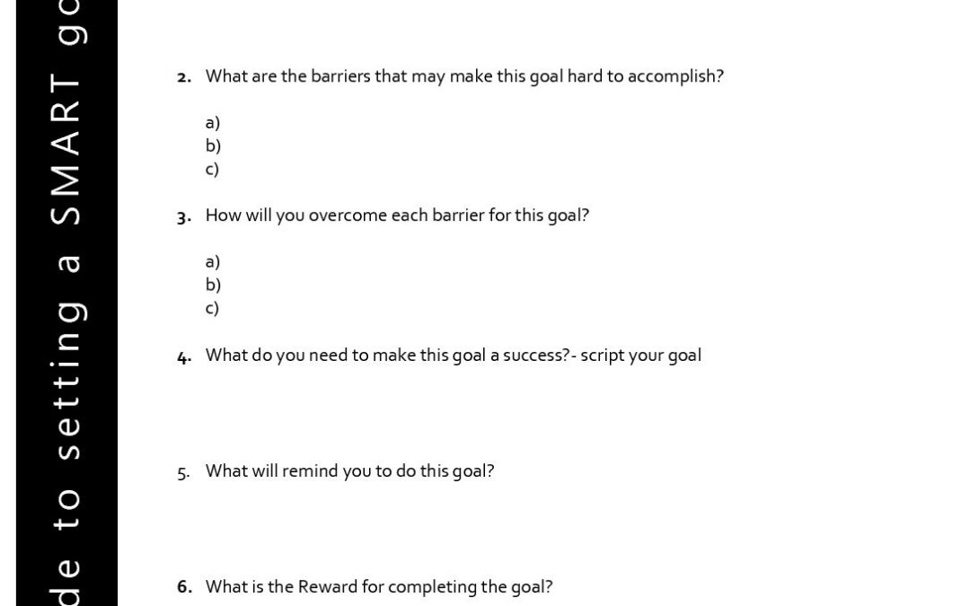SMART Goal worksheet | LMC Healthcare: Helping You Understand and ...